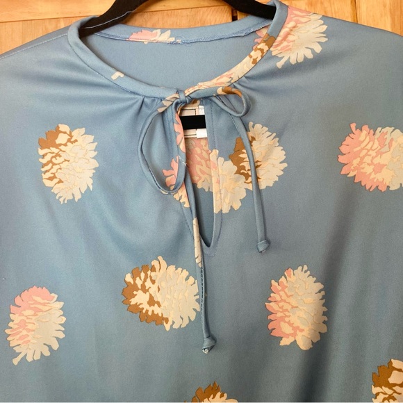 Ms. Sugar | Dresses | Vintage Powder Blue Pine Cone Print Dress In ...